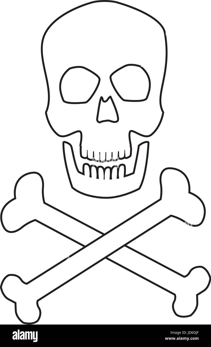 medical skull bones crossed human danger concept Stock Vector Image ...