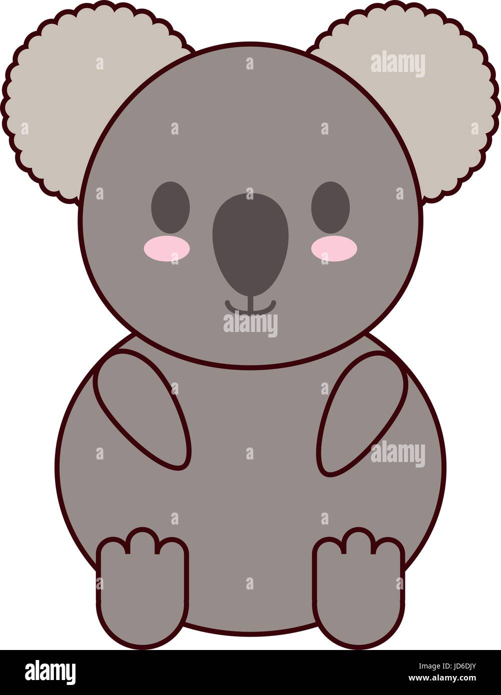 kawaii koala animal icon over white background vector illustration ...