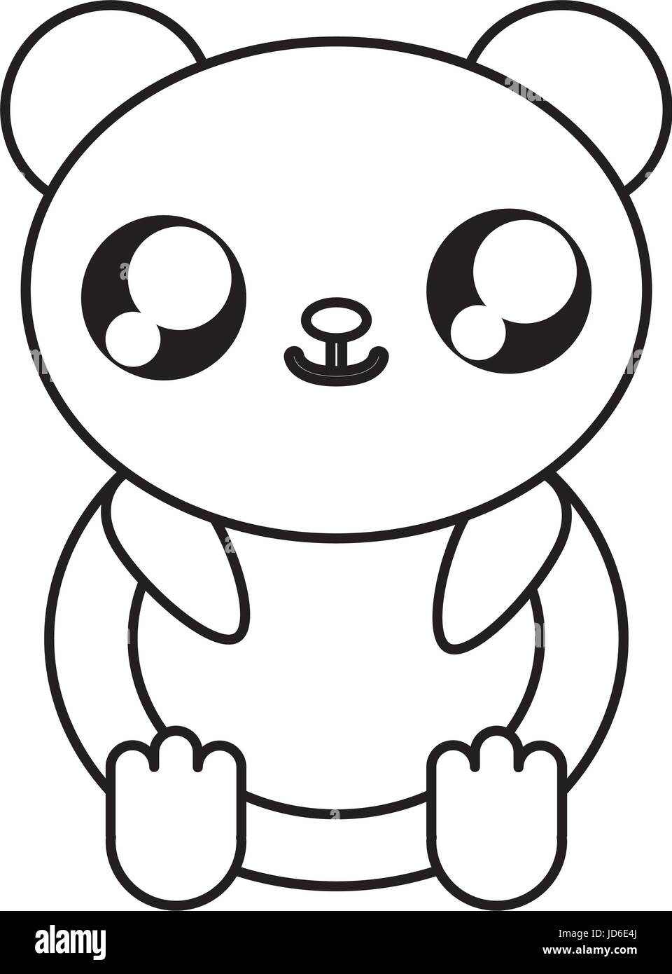 kawaii bear icon over white background vector illustration Stock Vector ...