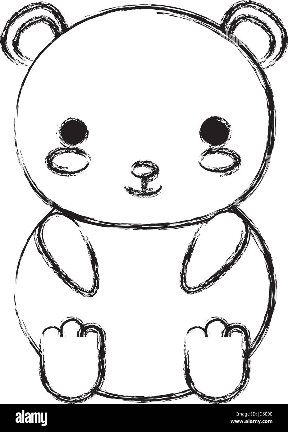 kawaii bear icon over white background vector illustration Stock Vector ...