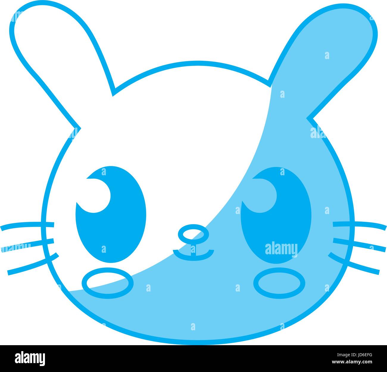 kawaii rabbit icon over white background vector illustration Stock ...