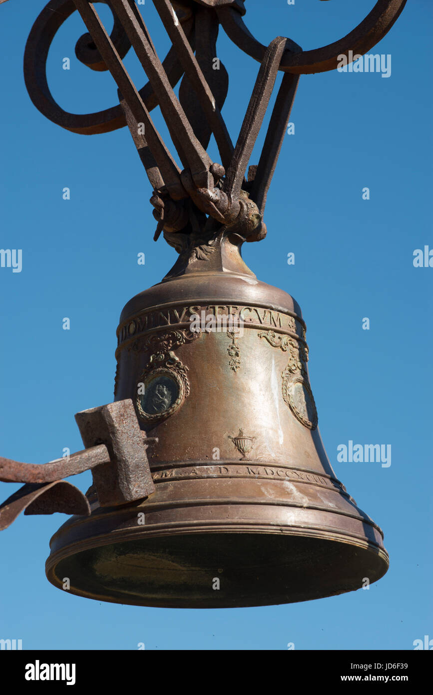 Brass italian bell umbra province Stock Photo - Alamy