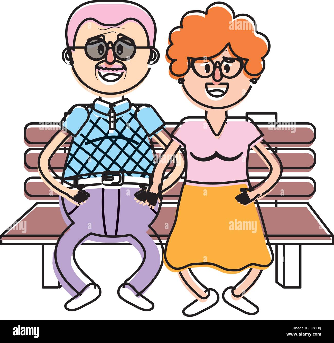 Adult couple in love sitting Stock Vector Images - Alamy