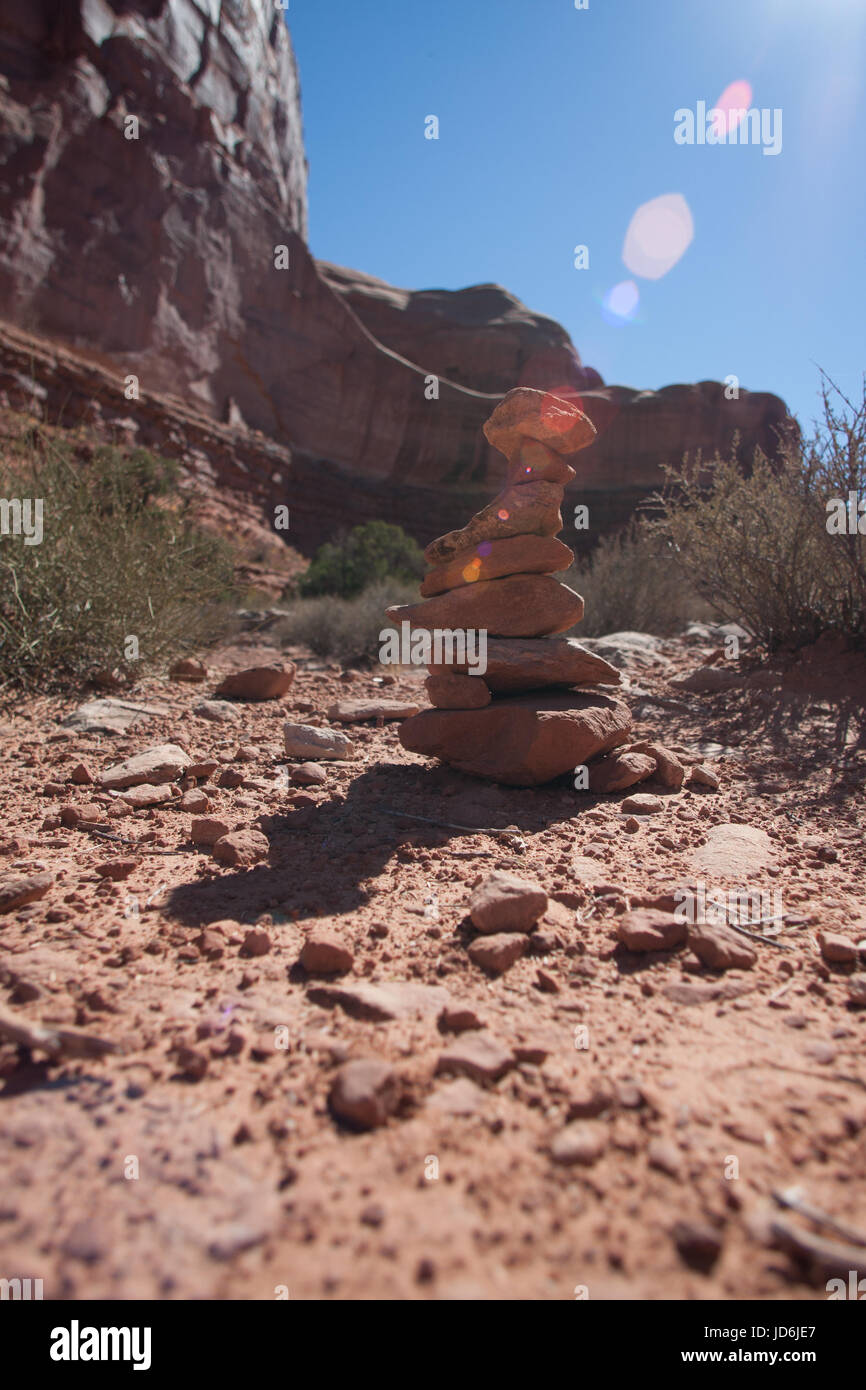 Trail Markers, Cairns, in Arches National Park Stock Photo - Alamy