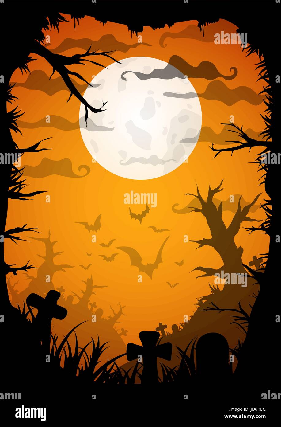 Vintage halloween decor Stock Vector Images - Alamy