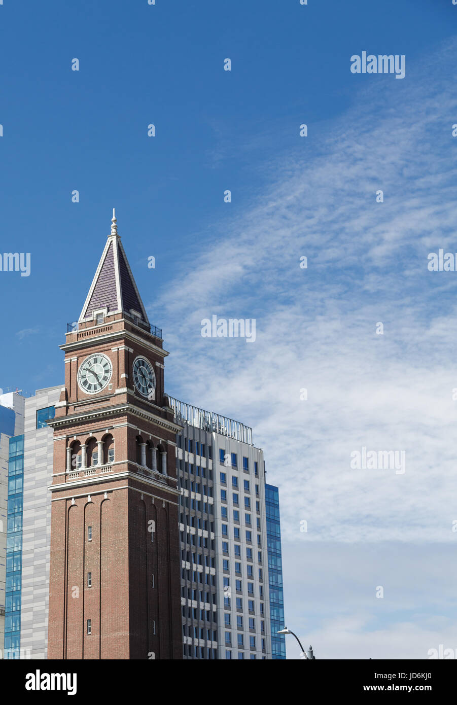 Old clock tower in Seattle Washington Stock Photo - Alamy