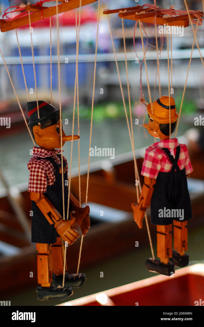Doll wood Pinocchio handmade puppet Stock Photo - Alamy