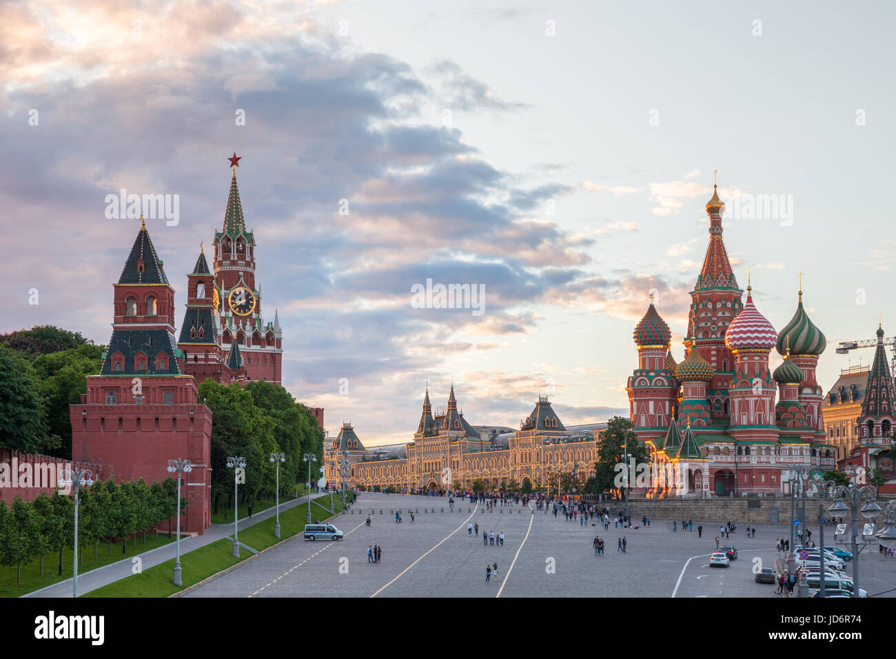 Beautiful sunset view of the Red Square, Moscow, Russia Stock Photo - Alamy
