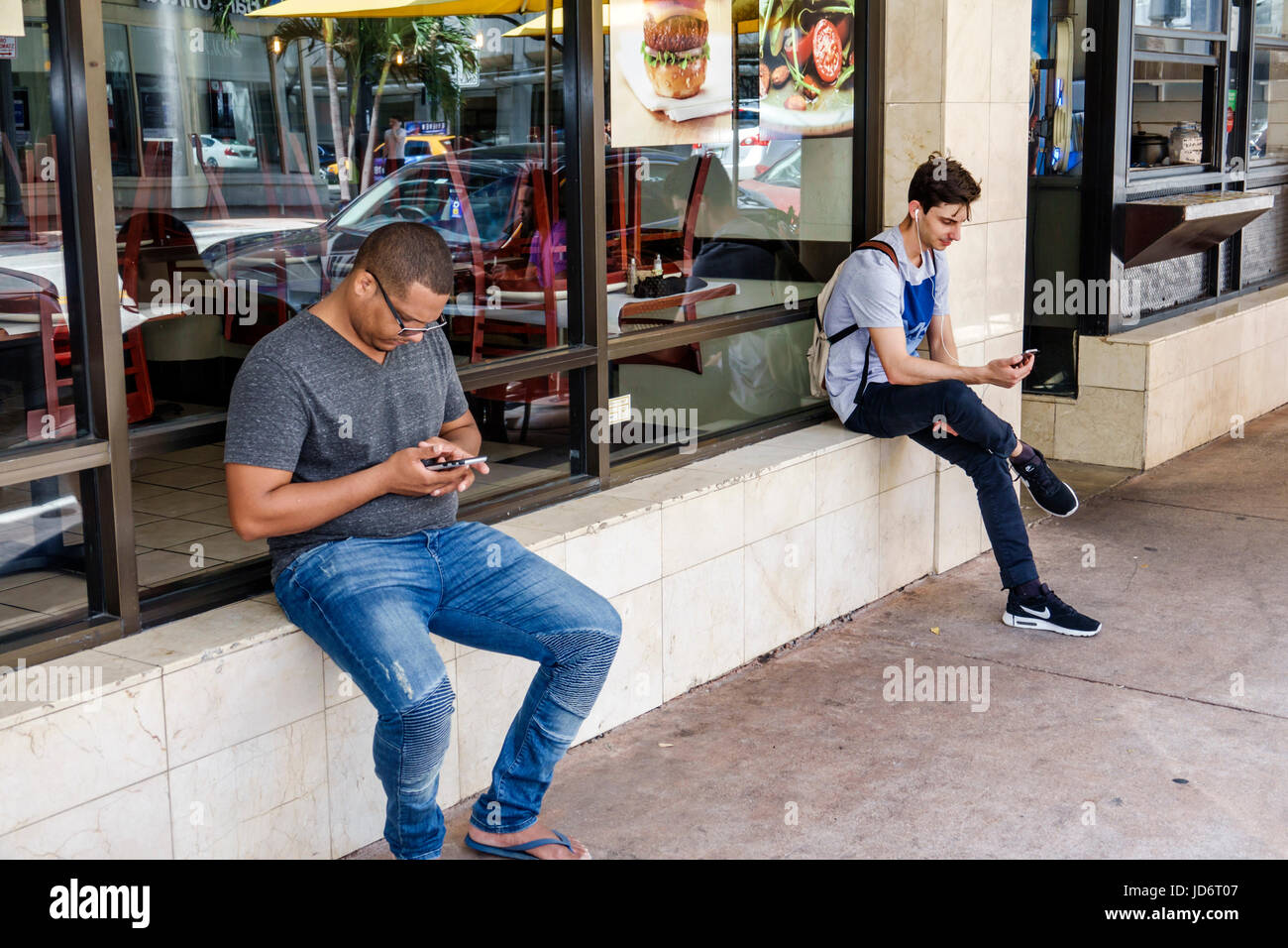 Miami Florida,downtown,sidewalk,Hispanic Latin Latino ethnic immigrant ...