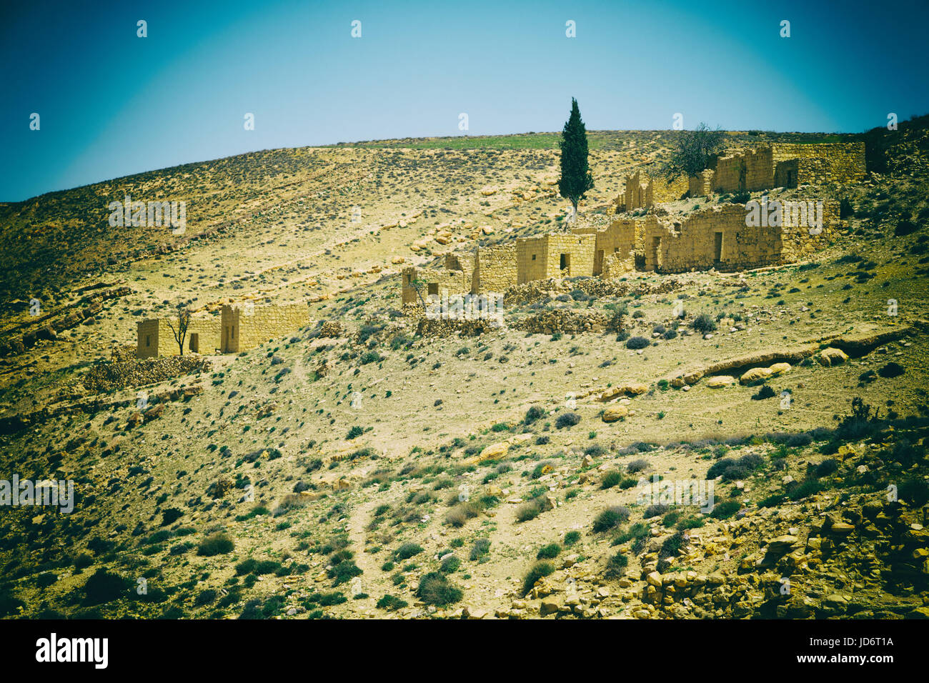 in the mountain of eden jordan the view from the antique castle Stock ...