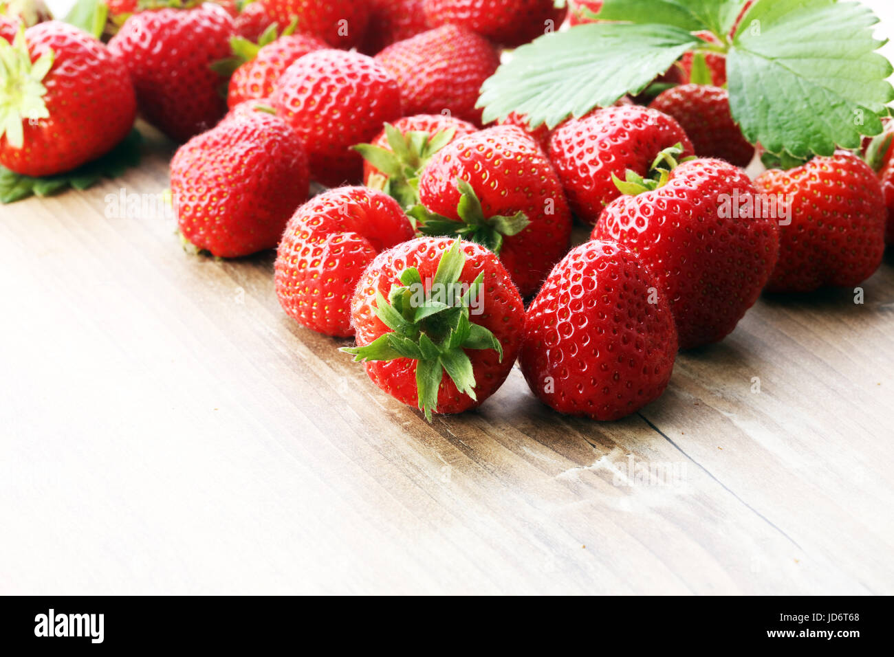 freshly harvested strawberries - healthy lifestyle with fruit Stock ...