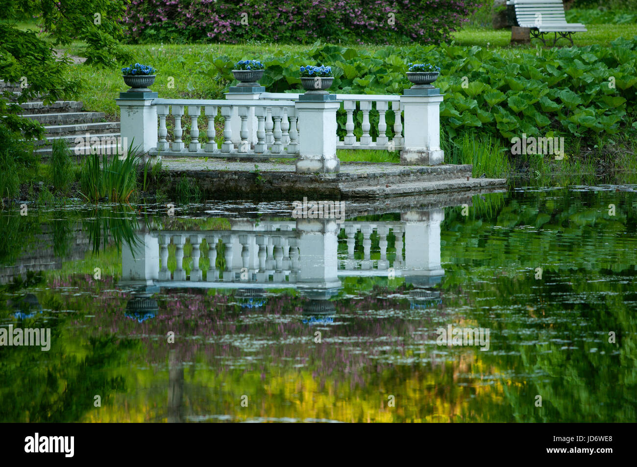 Pond in a manor house in Palmse, Estonia Stock Photo - Alamy