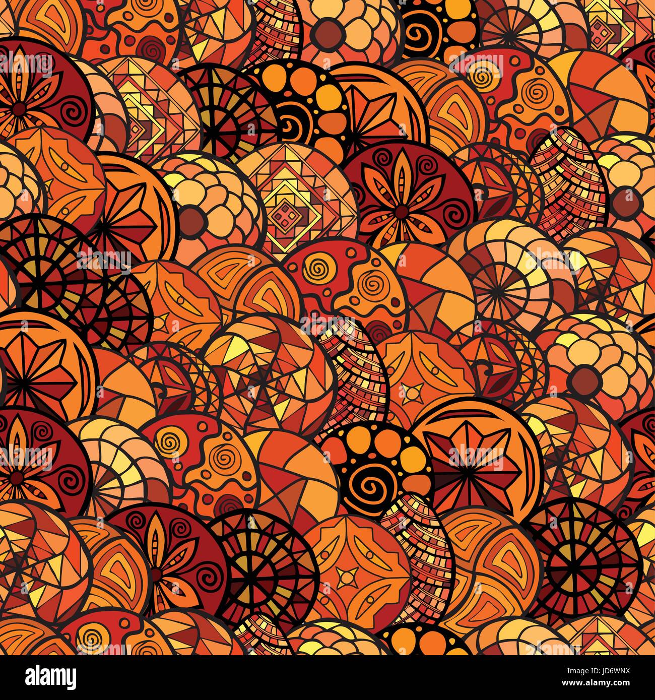 hand drawn vector ethnic seamless pattern Stock Vector Image & Art - Alamy