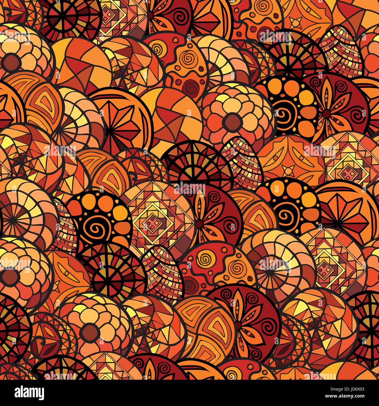 hand drawn vector ethnic seamless pattern Stock Vector Image & Art - Alamy