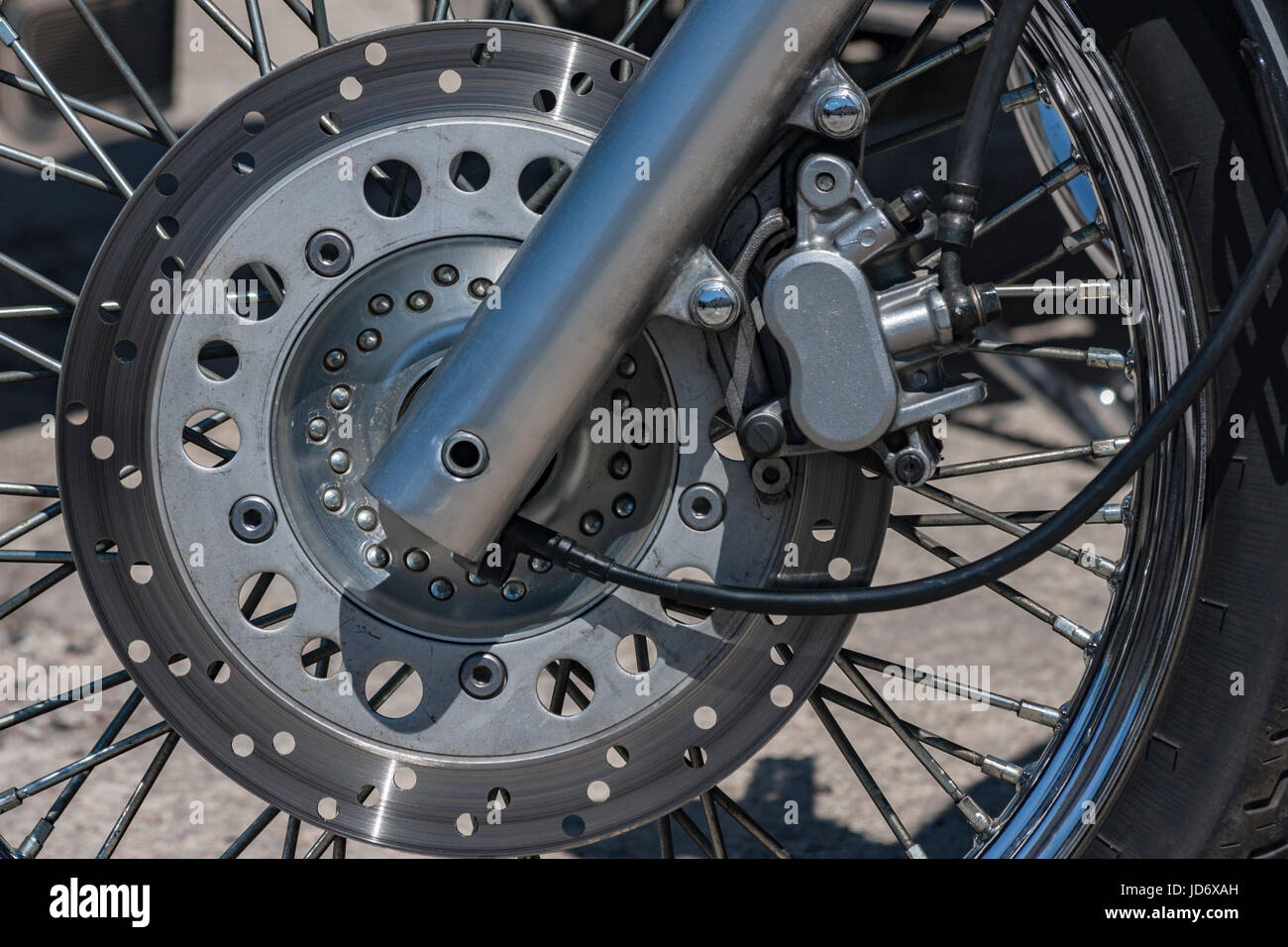 Front wheel modern motorcycle hi-res stock photography and images - Alamy