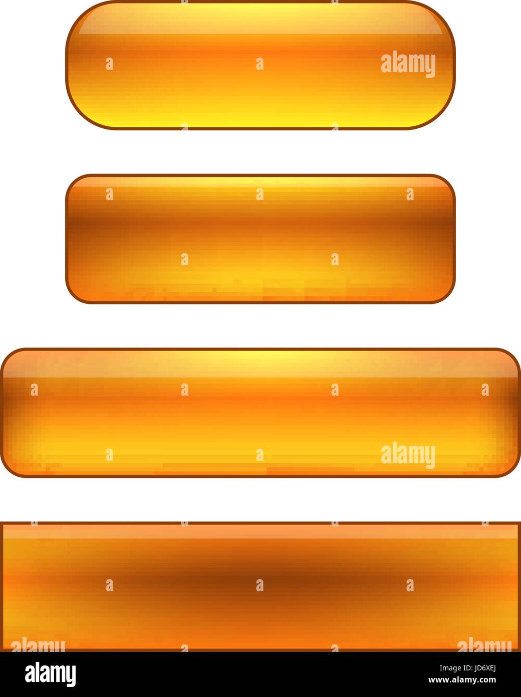 vector isolated blank web buttons set - orange Stock Vector Image & Art ...