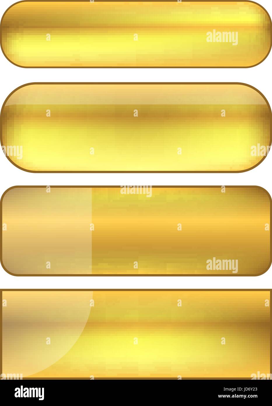 vector web buttons set - golden Stock Vector Image & Art - Alamy