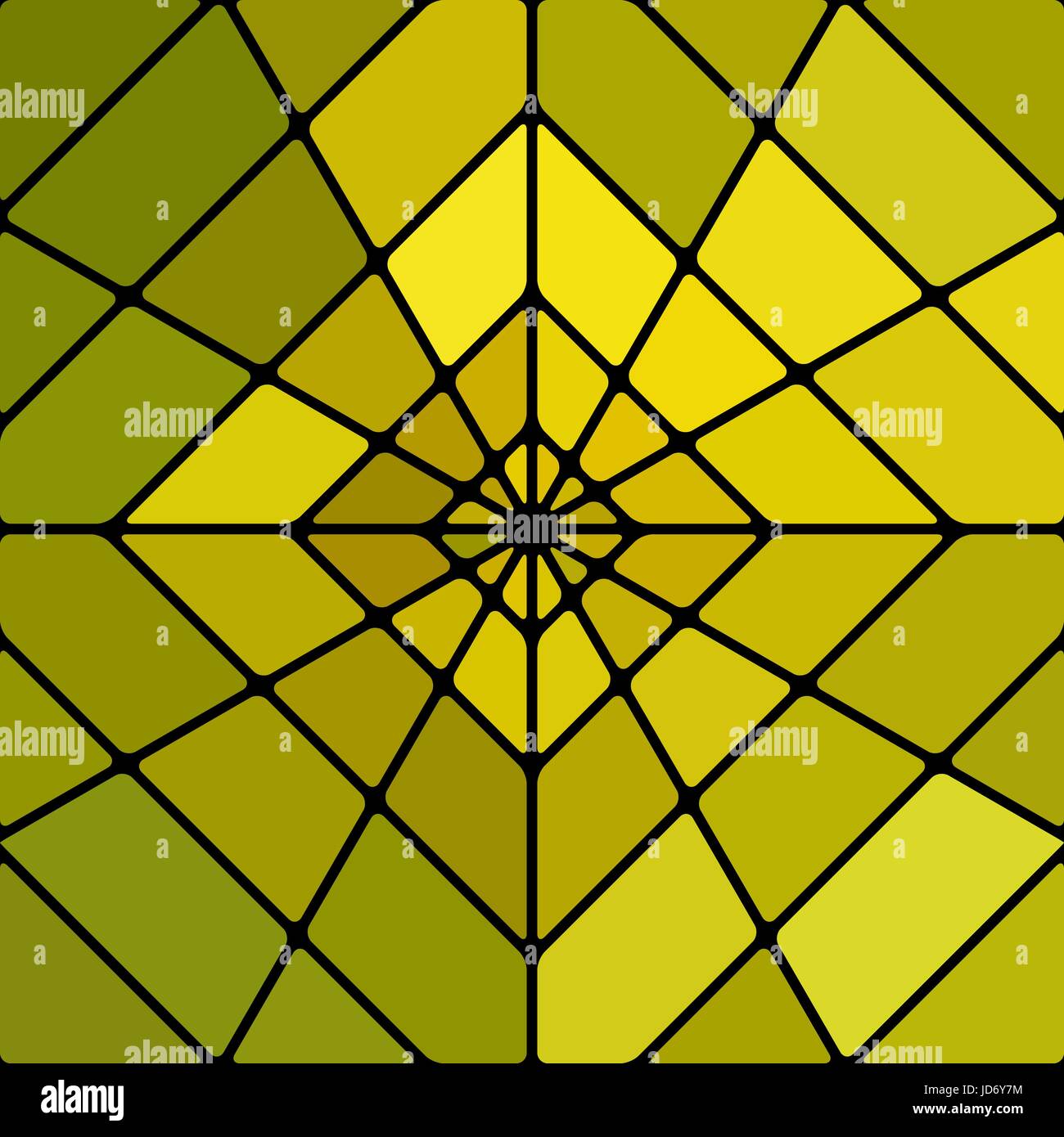 abstract vector stained-glass mosaic background - green and yellow ...