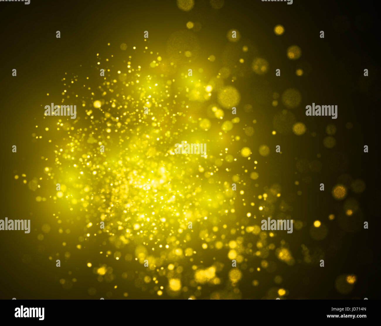 glittery festive bright golden bokeh effect in front of a dark background Stock Photo - Alamy