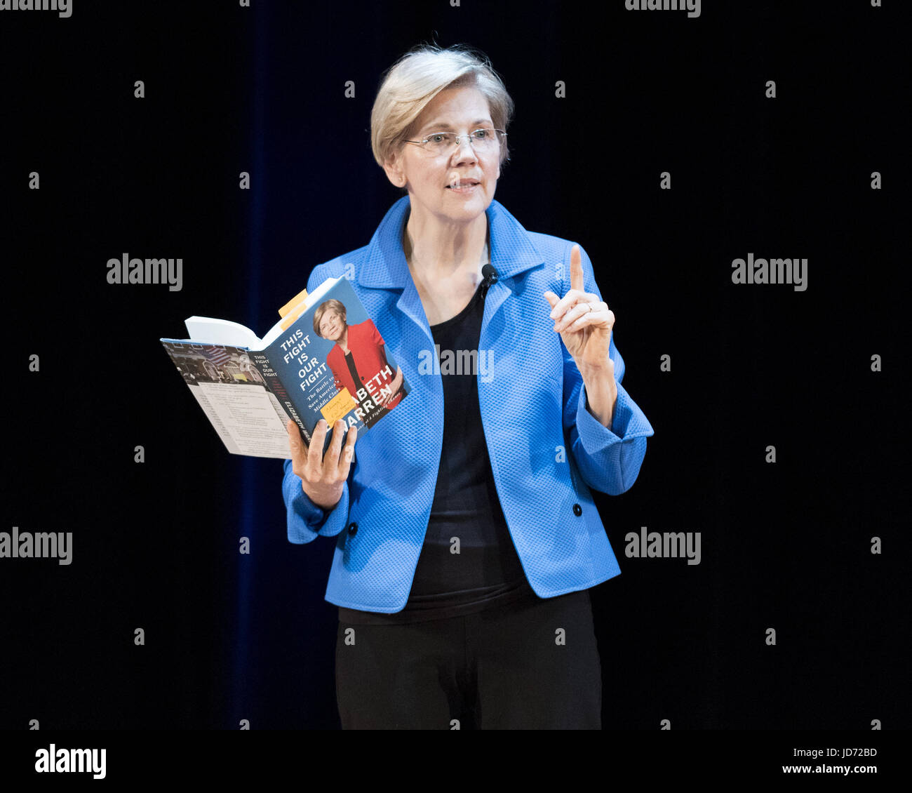 New York, NY, USA. 16th June, 2017. U.S. Senator ELIZABETH WARREN at ...