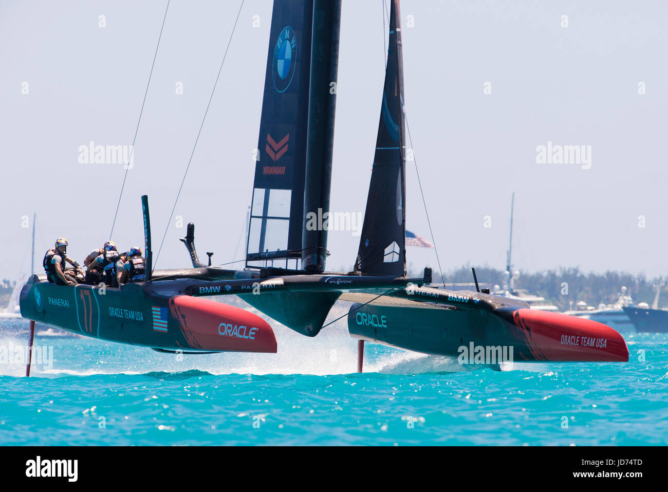 The Great Sound, Bermuda, 18th June. Oraacle Team USA finish behind ...