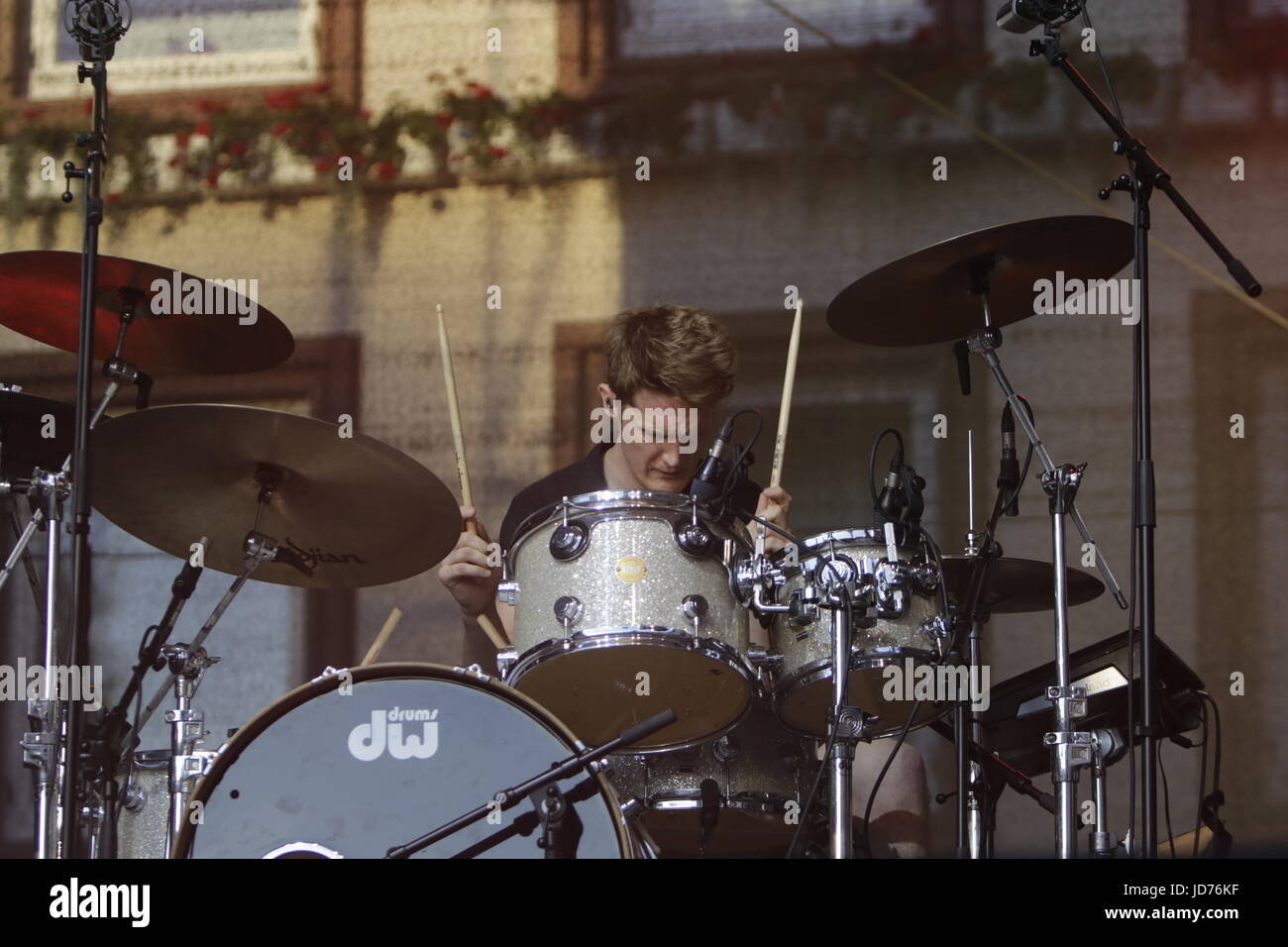 Worms, Germany. 18th June 2017. Drummer Christopher Prendergast ...