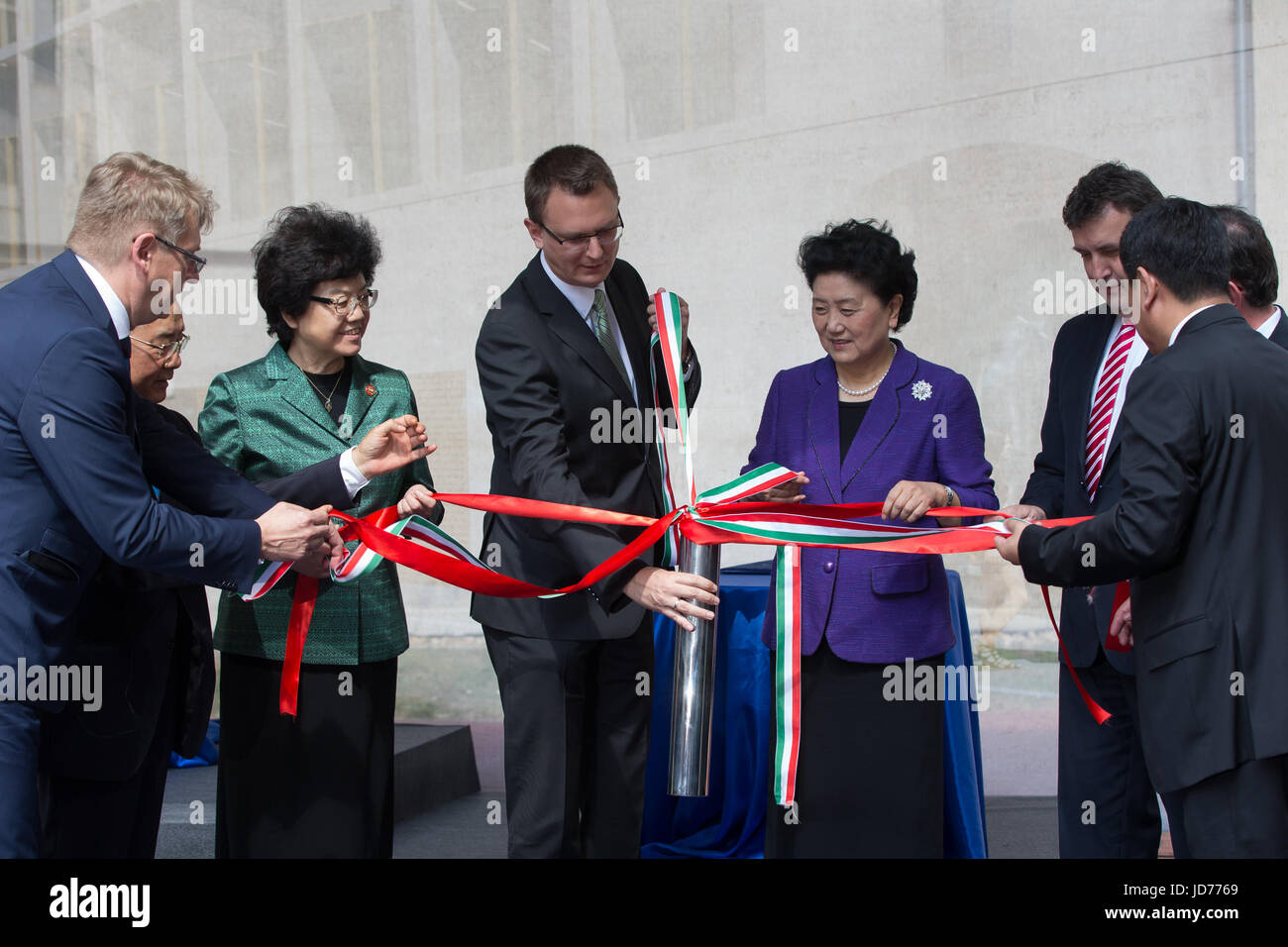 Budapest. 18th June, 2017. Visiting Chinese Vice Premier Liu Yandong ...