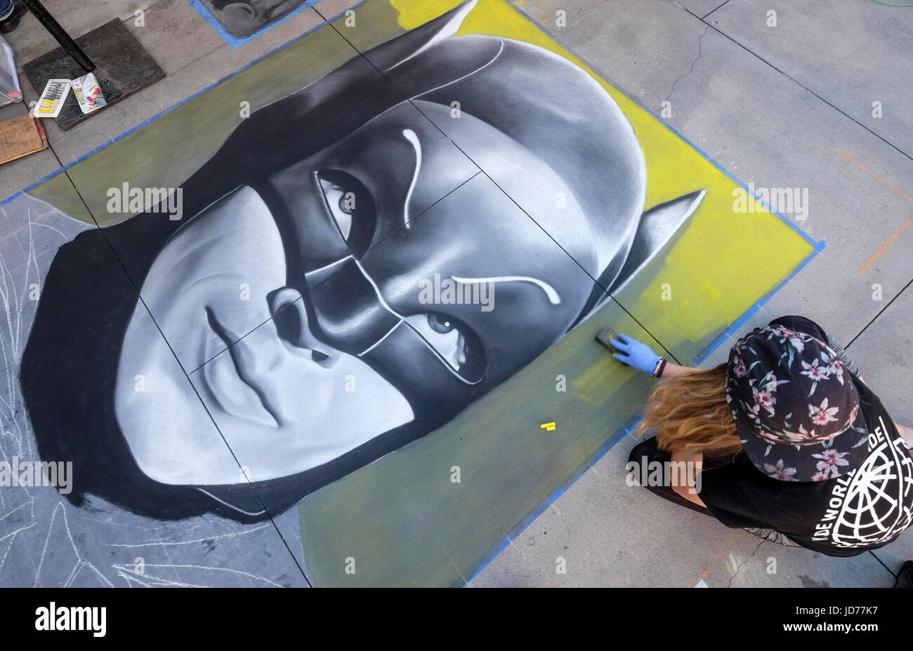 Street Chalk Art Batman