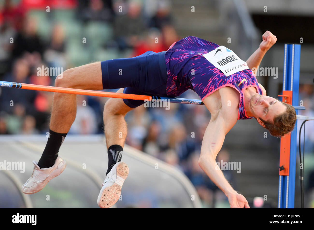 Derek Drouin (CAN) ties for third in the high jump at 7-4½ (2.25m ...