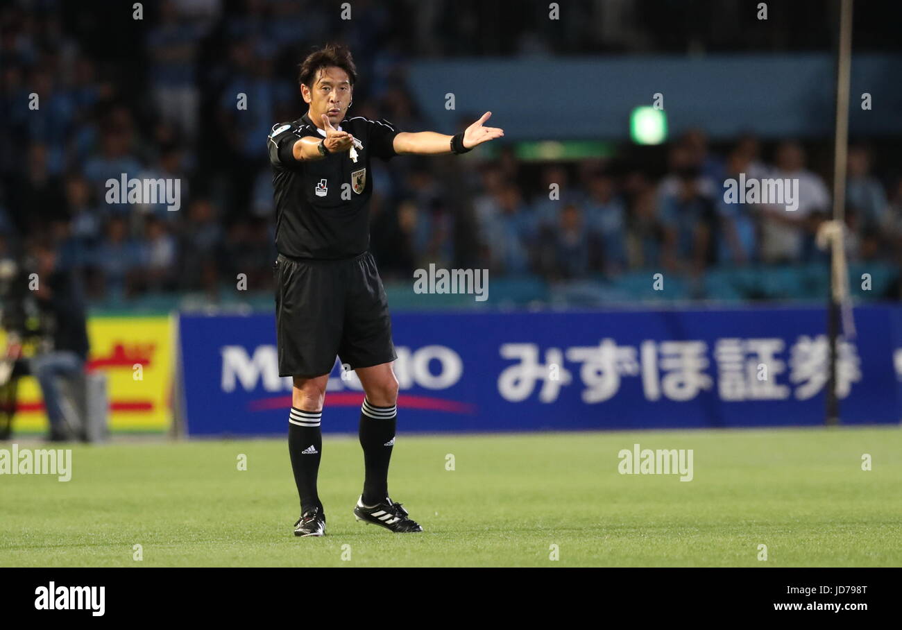 Kanagawa, Japan. 17th June, 2017. Yuichi Nishimura (Referee) Football ...