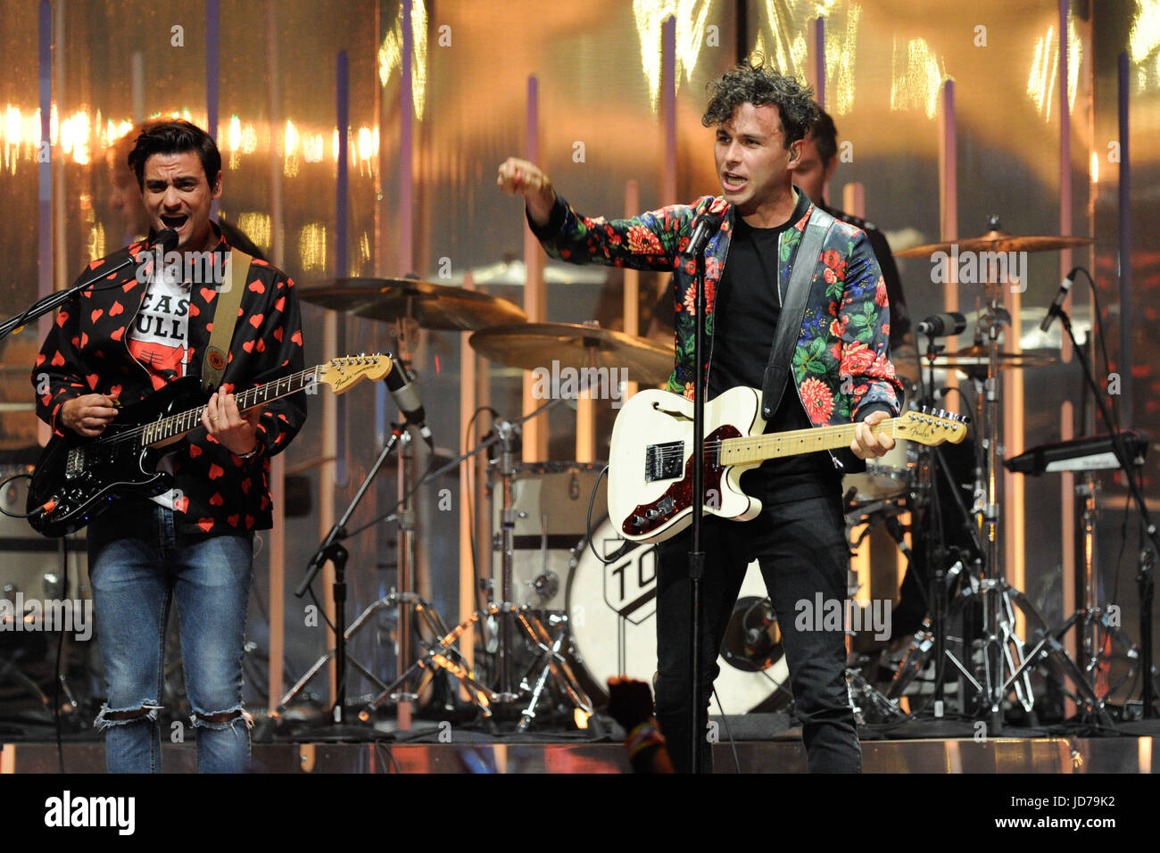 Toronto, Canada. 18th June, 2017. Arkells with lead singer Max Kerman ...