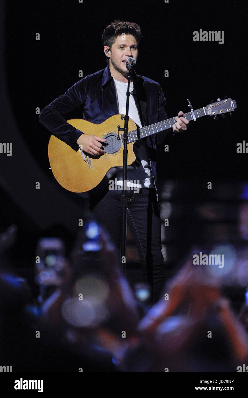 Toronto, Canada. 18th June, 2017. Niall Horan performing on stage at ...