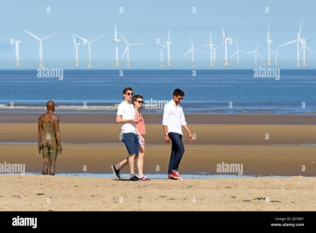 Sunshine on crosby beach hi-res stock photography and images - Alamy