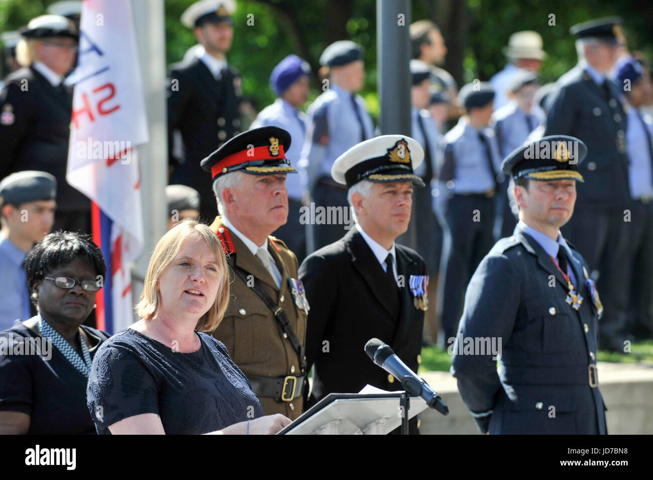London, UK. 19 June 2017. (L to R) Joanne McCartney, Deputy Mayor of ...