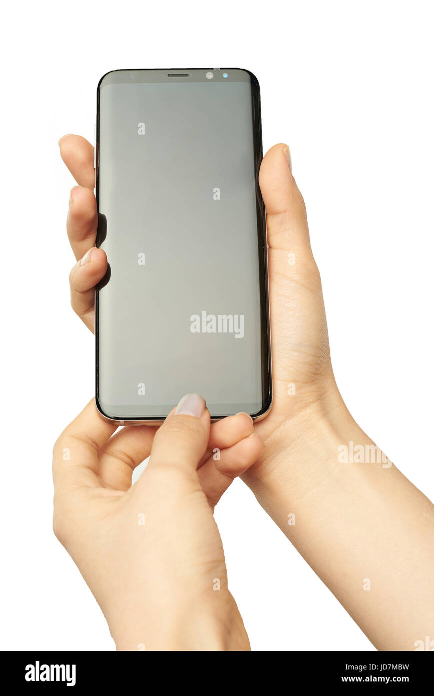 Hand smartphone isolated samsung hi-res stock photography and images ...