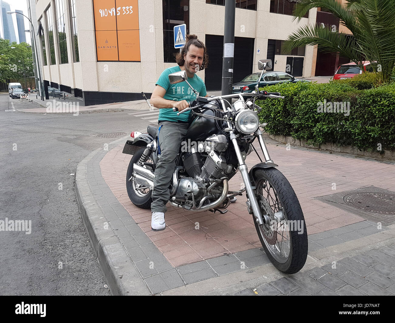 Cool guy on motorcycle hi-res stock photography and images - Alamy