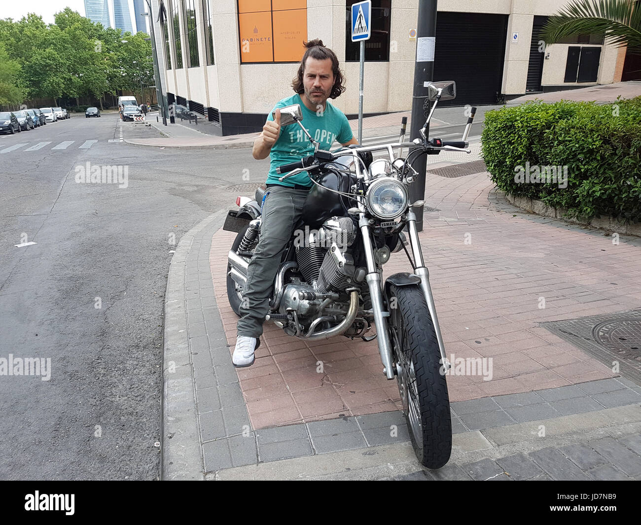 Cool guy on motorcycle hi-res stock photography and images - Alamy