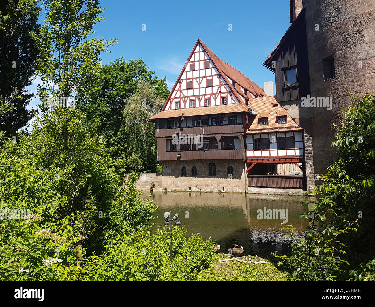 walk at ancient german city Stock Photo - Alamy