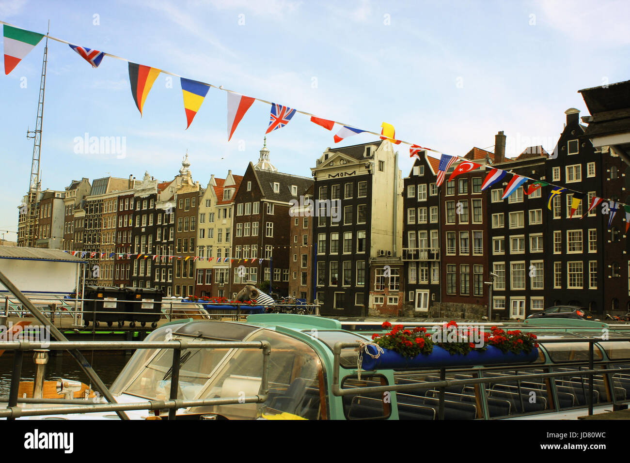 amsterdam city facades and canals Stock Photo - Alamy