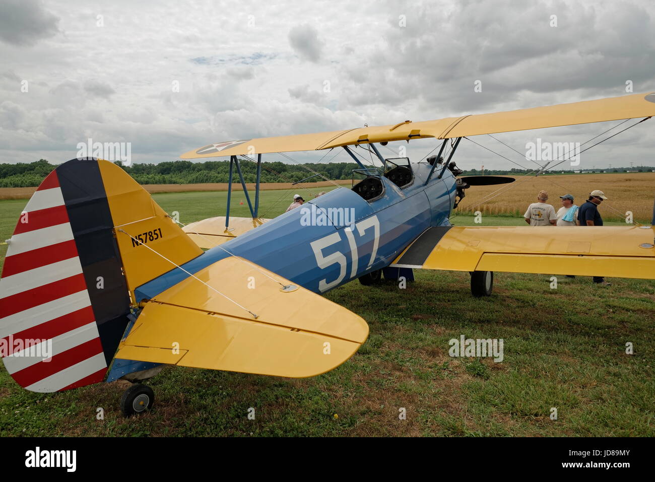 Boeing-Stearman Model 75 "Kaydet" Biplane. Manufactured in the 1930's ...