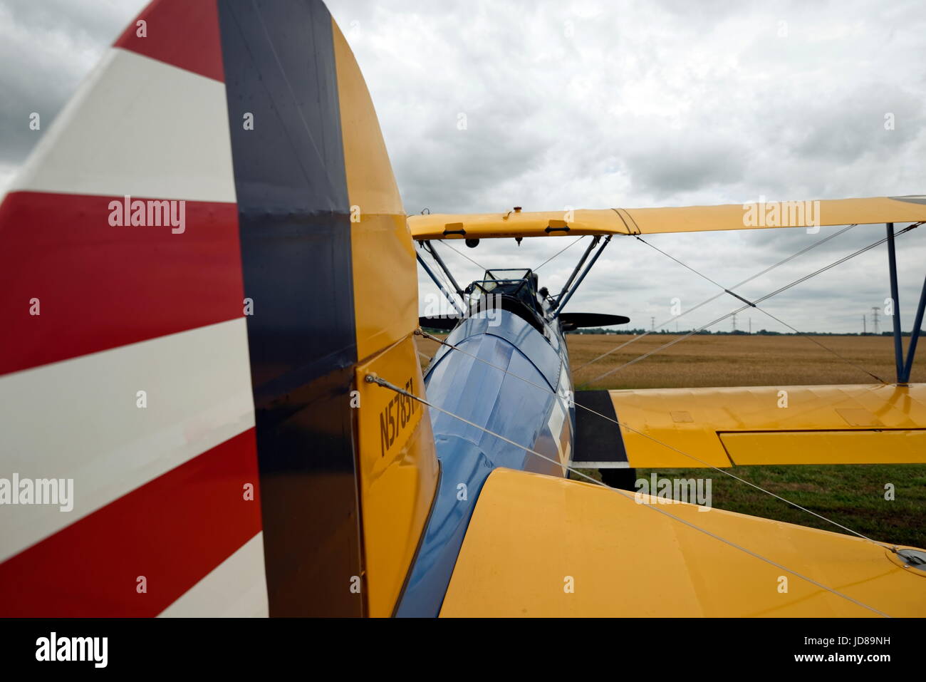 Boeing-Stearman Model 75 "Kaydet" Biplane. Manufactured in the 1930's ...