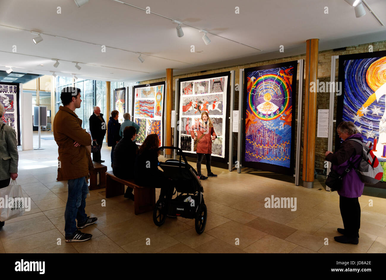 Threads through Revelation tapestry display in Norwich Cathedral in ...