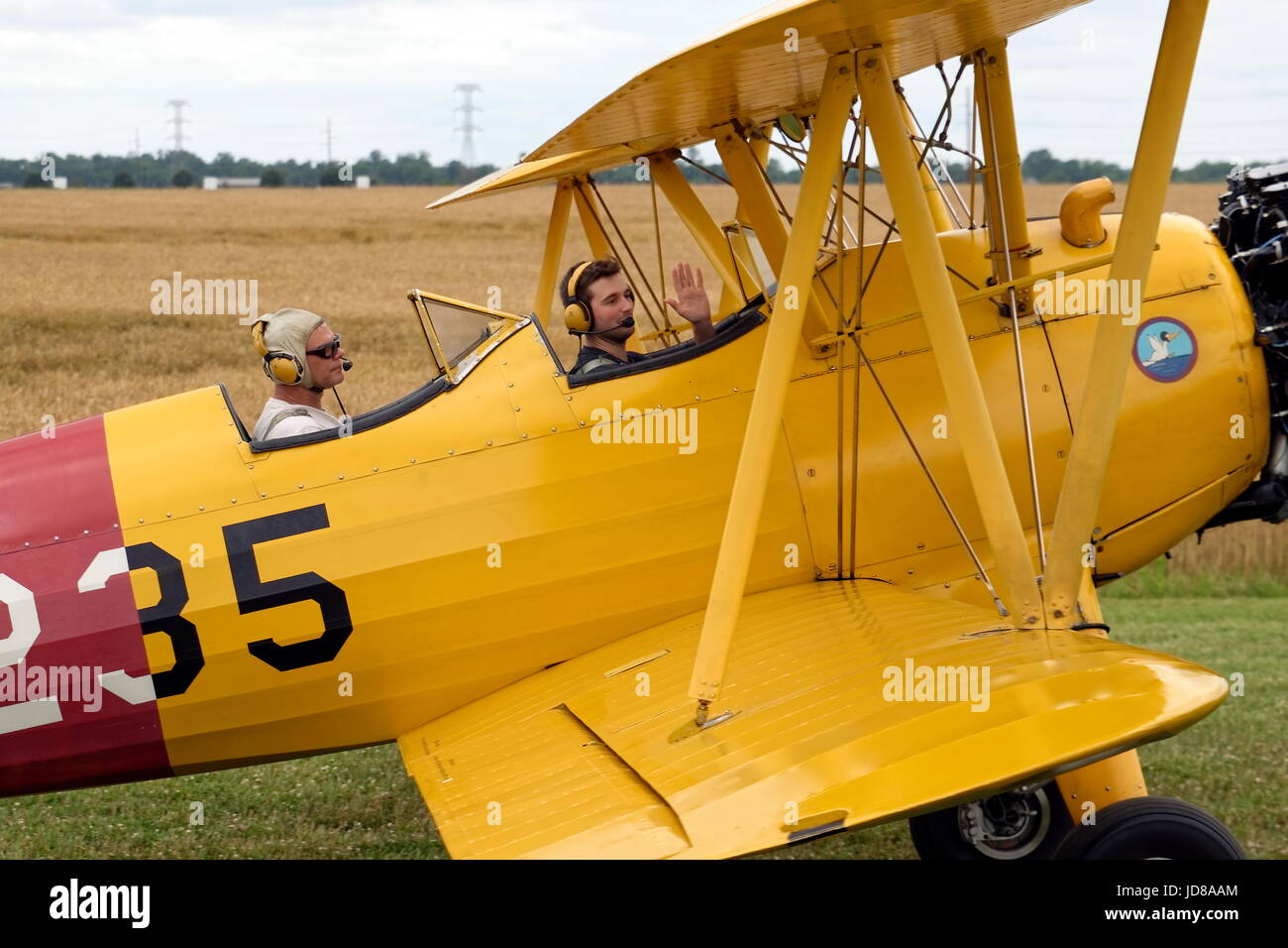 Boeing-Stearman Model 75 "Kaydet" Biplane. Manufactured in the 1930's ...