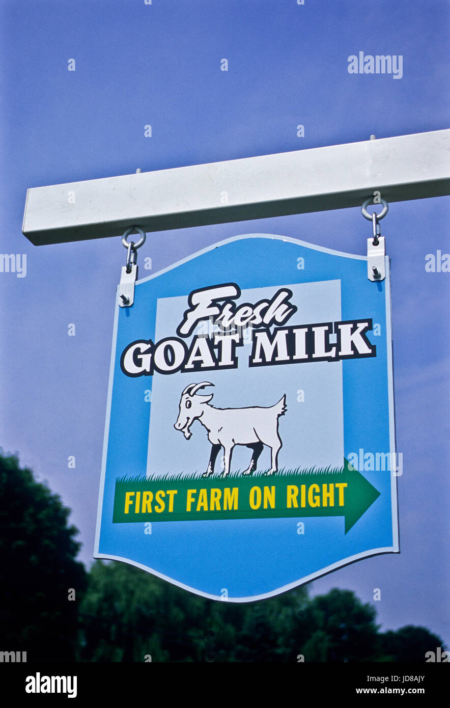 Goat milk for sale sign, Amish country farm, Lancaster County ...