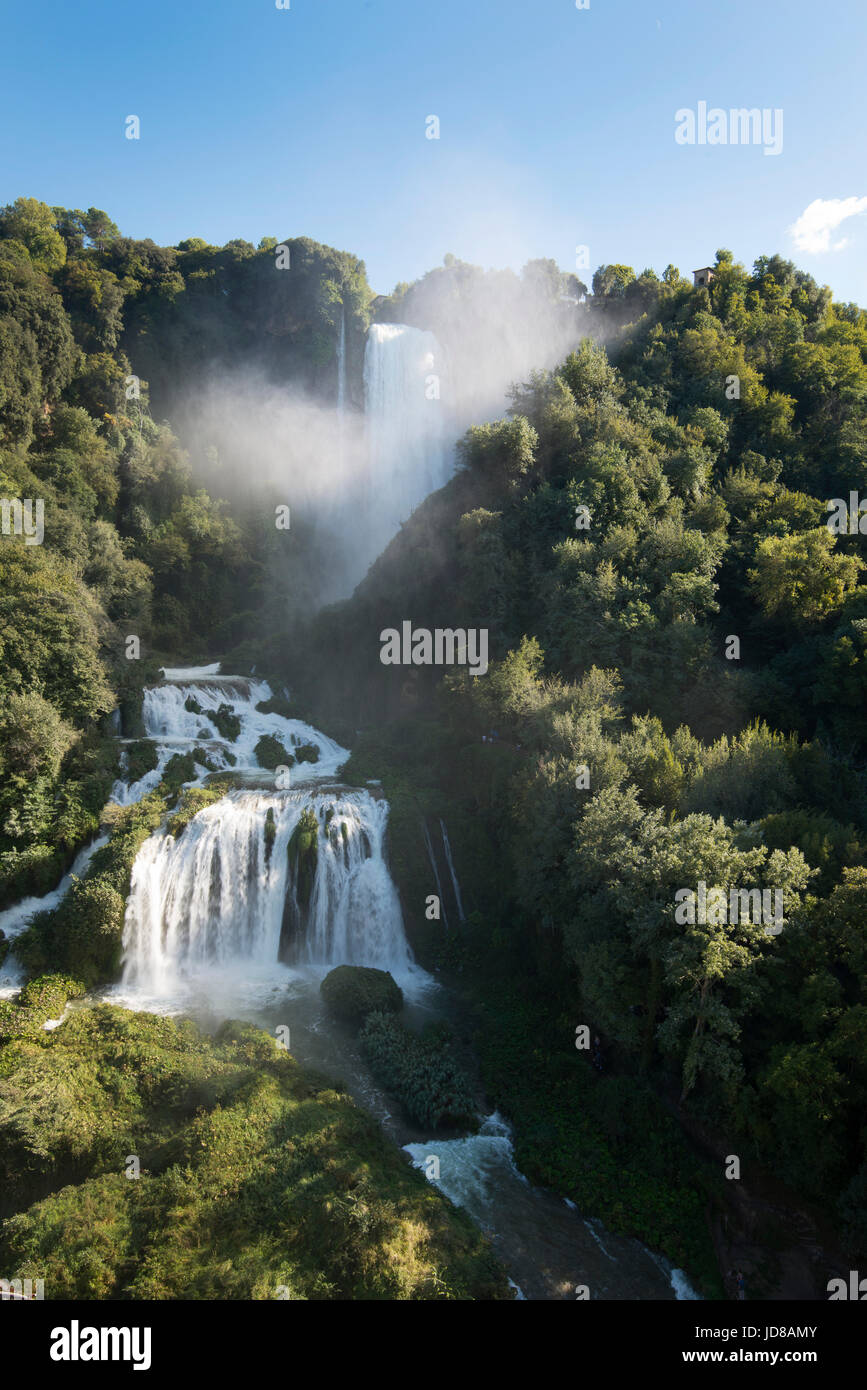Marmore falls in to umbria region Stock Photo - Alamy