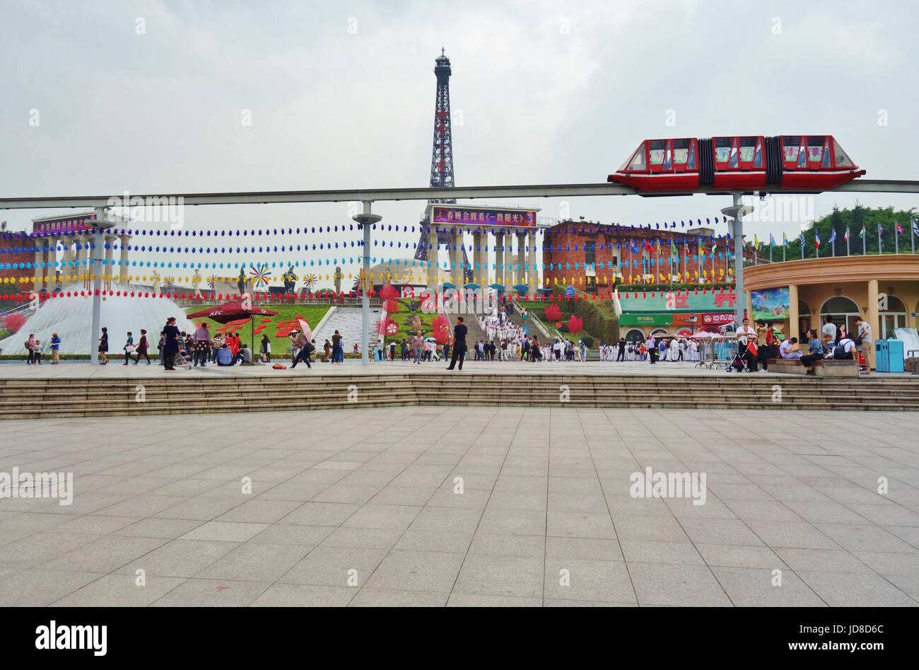 View of the Window of the World Theme Park located in Shenzhen, People ...