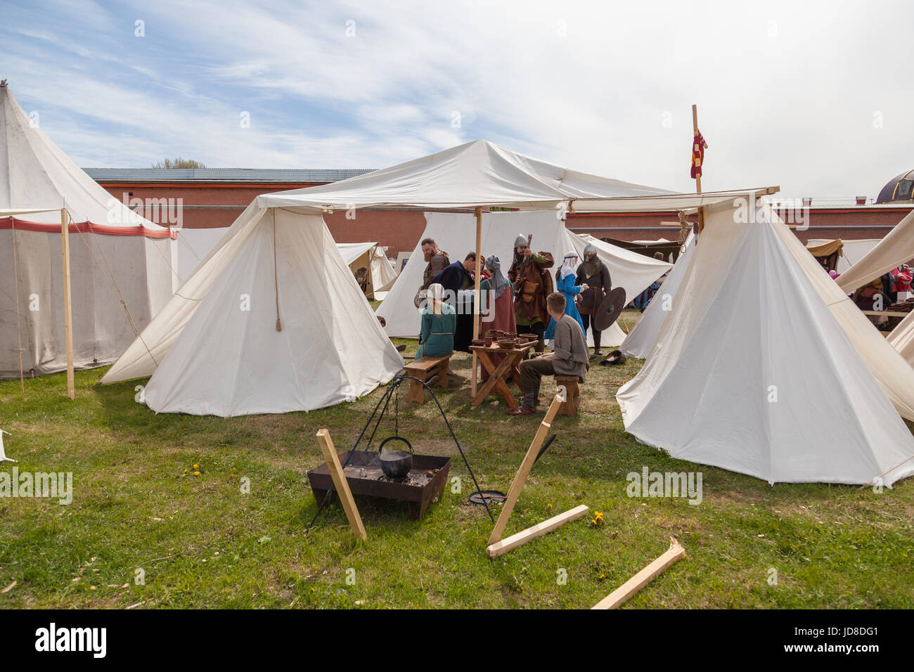The participants at the festival `Legends of the Norwegian Vikings` on ...