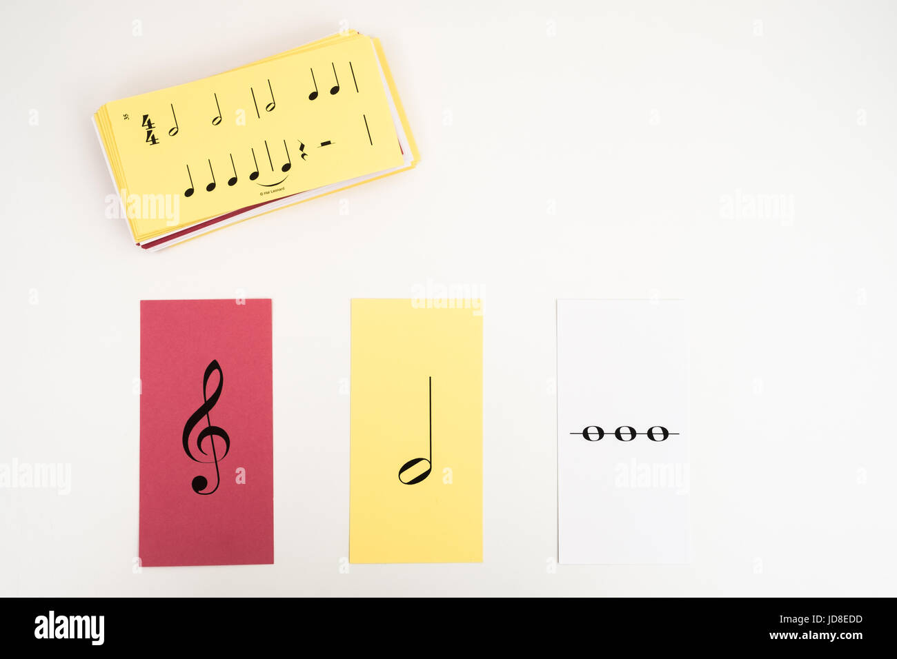 A Stack of Flash cards for learning music theory Stock Photo - Alamy