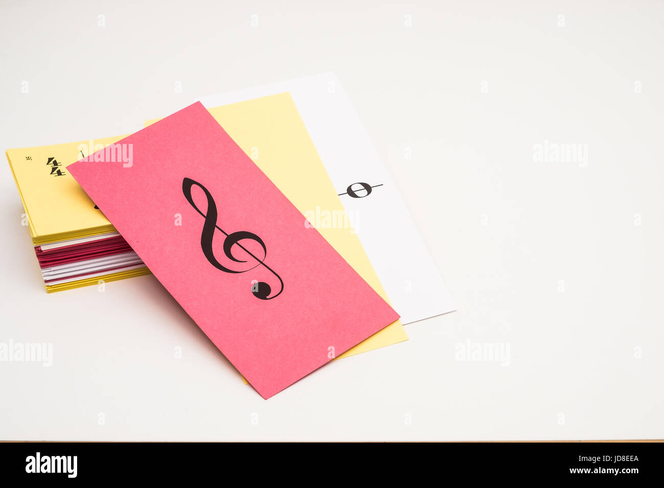 A Stack of Flash cards for learning music theory Stock Photo - Alamy