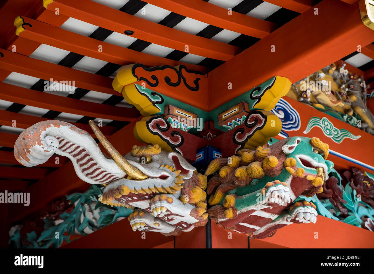 roof beams at Kirishima Shrine, Kagoshima, japan Stock Photo - Alamy